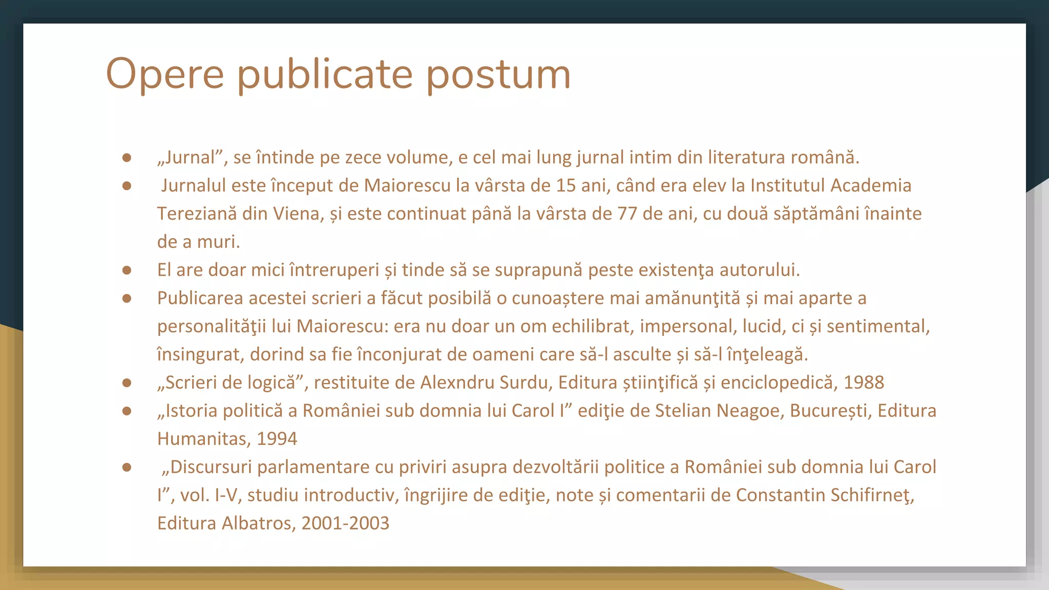 Studiu de caz 5 - criticismul junimist | PPTX