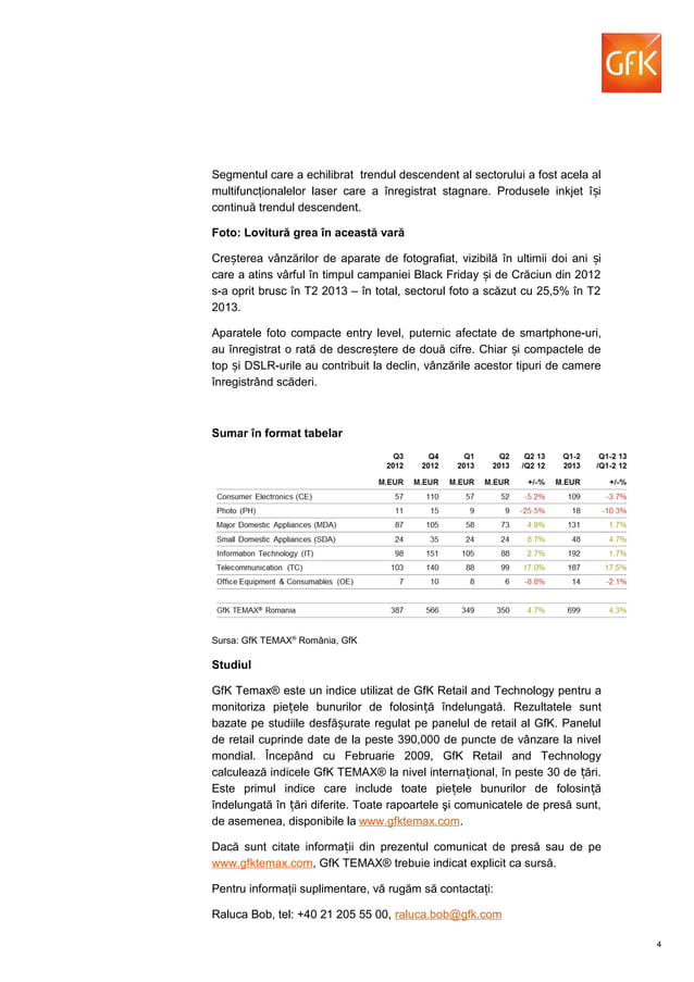 Studiu Gfk TEMAX T2 2013 | PDF