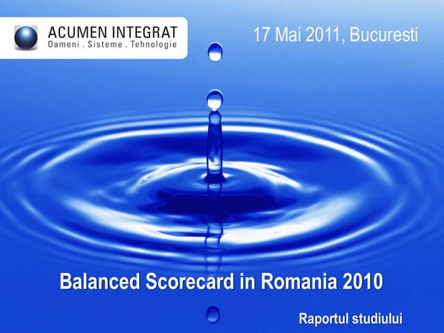 Studiul balanced scorecard in romania prezentare alexandra moldovan | PPT