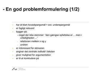 StuDIY Lynoplæg - Problemformulering | PPTX