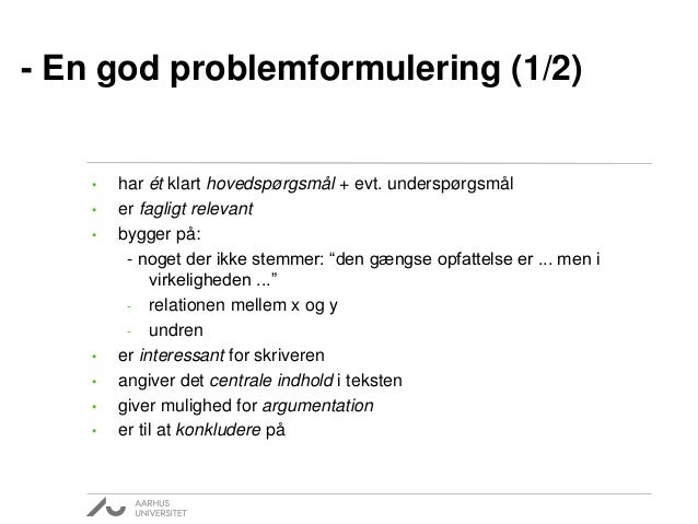 StuDIY på IÆK 2: Problemformulering