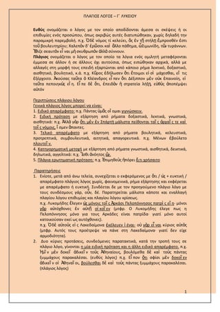 πλάγιος λόγος | DOCX