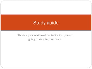 Verbs Study Guide | PPT