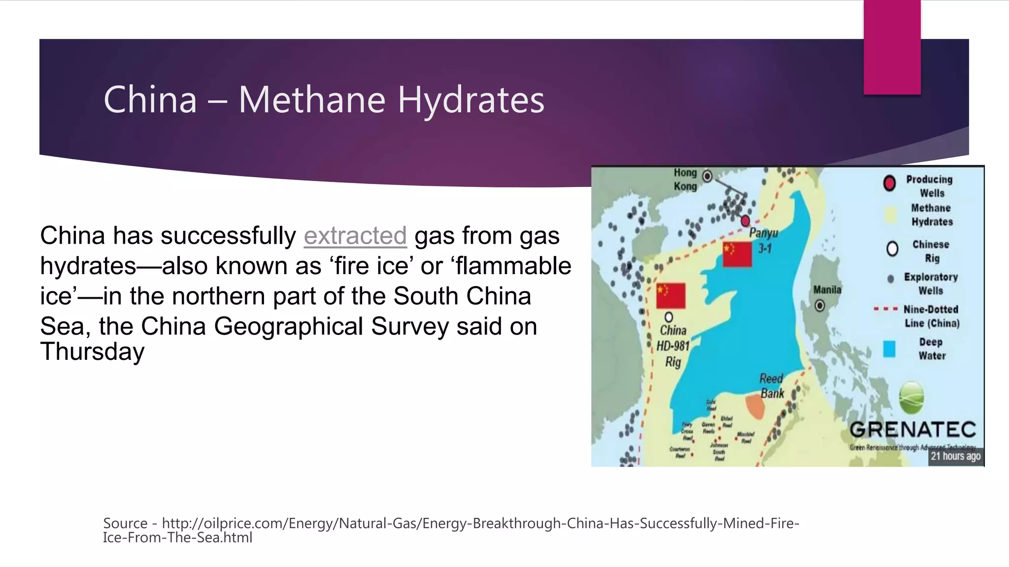 Breakthrough with extraction of natural gas from Methane Hydrates | PPTX