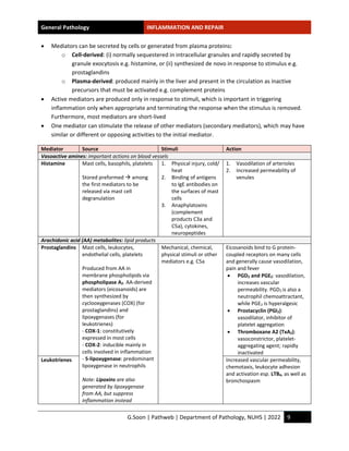 Study-notes_Inflammation-and-repair.pdf by handwritten hi | PDF