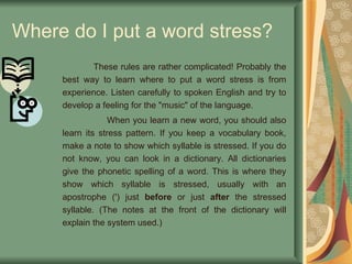 Study Of English Stress And Intonation | PPT
