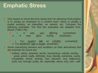 Study Of English Stress And Intonation | PPT
