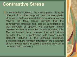 Study Of English Stress And Intonation | PPT