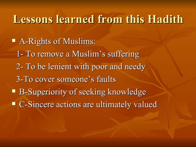 Study Of Hadith. When Allah (Swt) Becomes Your Helper. | PPT