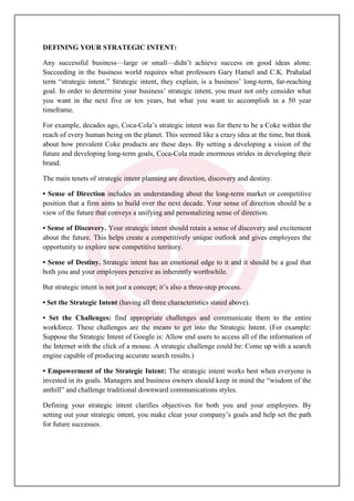 Study of-strategic-intent of lg electronic | DOCX