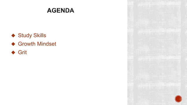 Study Skills including Grit and Growth Mindset | PPT