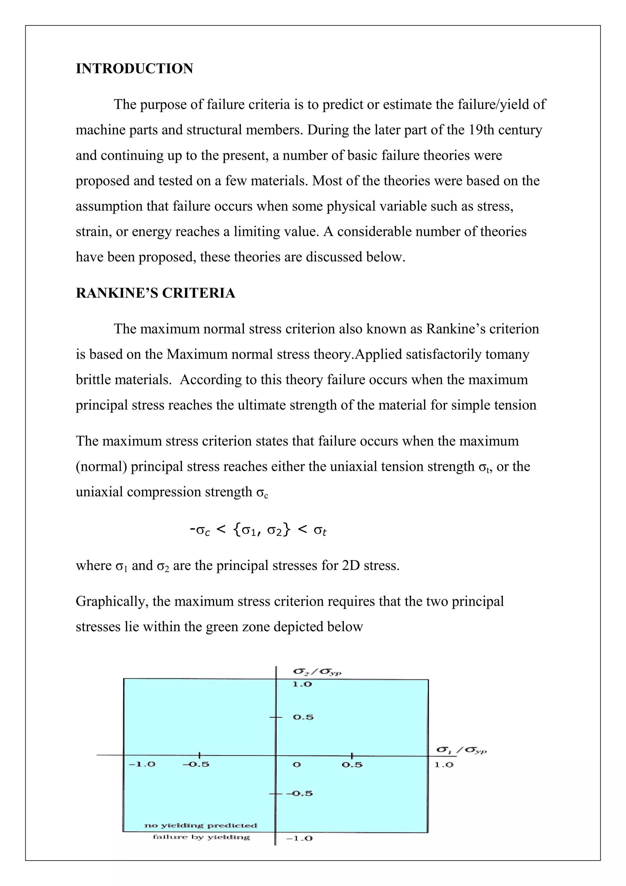 FAILURE CRITERIA FOR NON-BRITTLE MATERIALS | PDF
