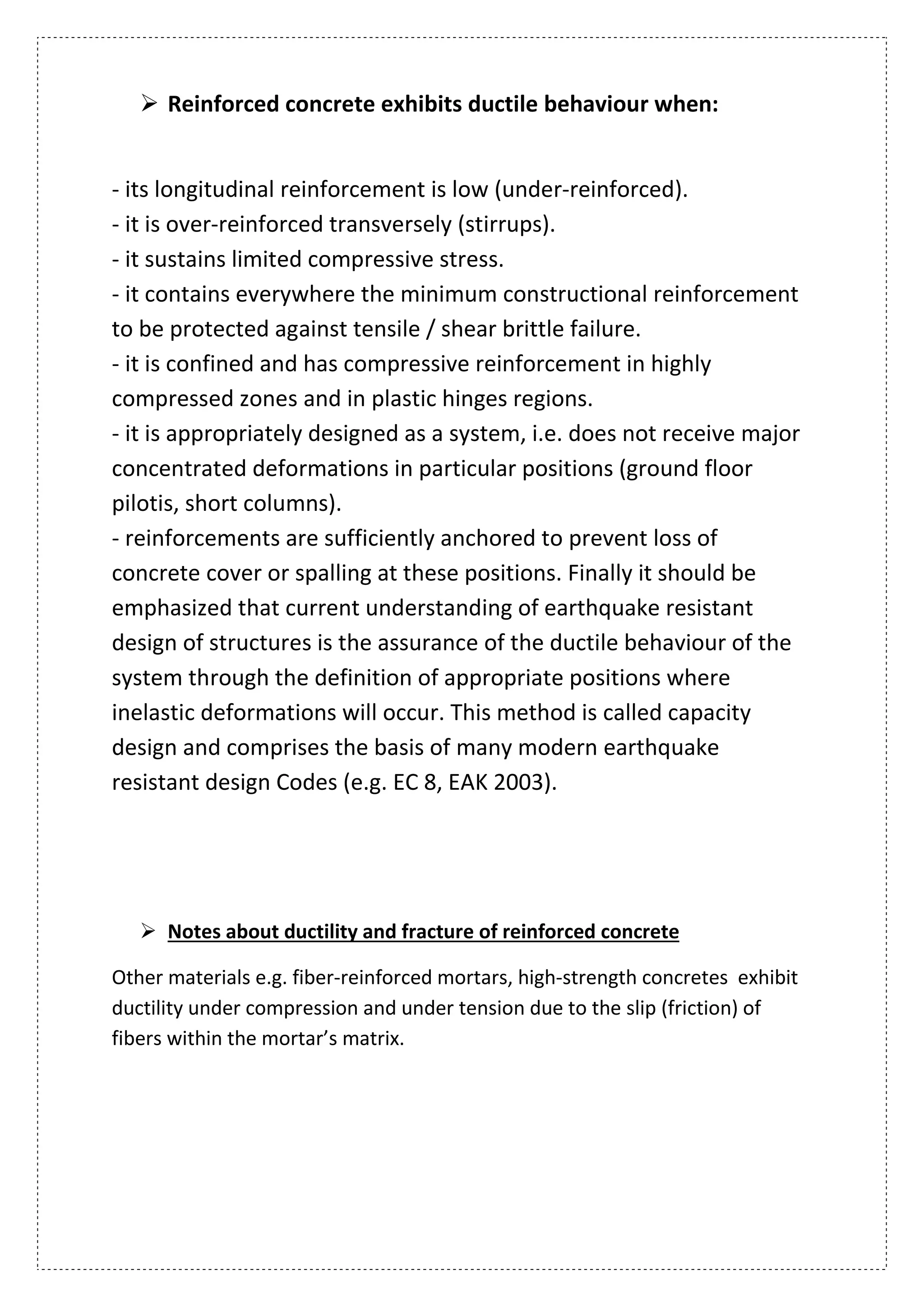 Brittle Ductile Behaviour For ( STEEL - RIENFORCED CONCRETE - CONCRETE ...