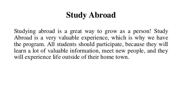 Study abroad | PPTX