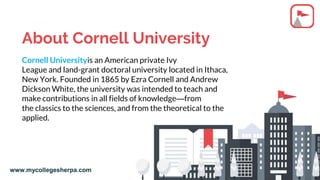 Study Abroad at Cornell University, Admission Requirements, Courses ...