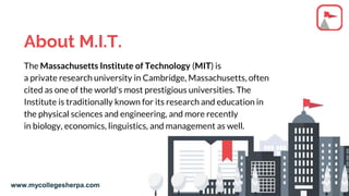 Study Abroad at Massachusetts Institute of Technology - MIT, Admission ...