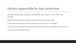 Study and analysis of footfall conversion of store | PPT