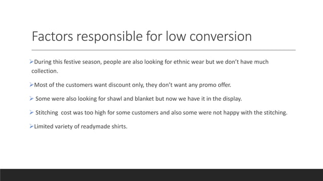Study and analysis of footfall conversion of store | PPT