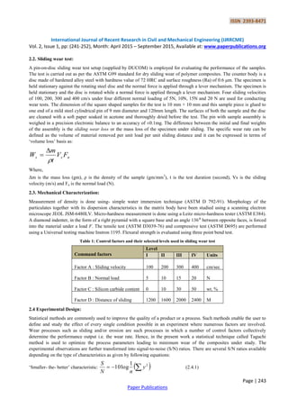 Study and Analysis on Mechanical and Wear Behavior of SiC Filled Epoxy Composite | PDF