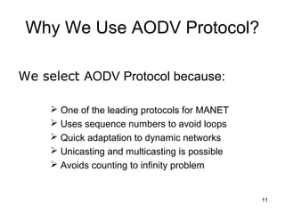Study and analysis vurnerability of aodv protocol | PPT | Computer Networking | Computing