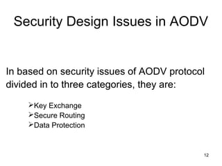 Study and analysis vurnerability of aodv protocol | PPT | Computer Networking | Computing