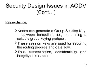 Study and analysis vurnerability of aodv protocol | PPT | Computer Networking | Computing