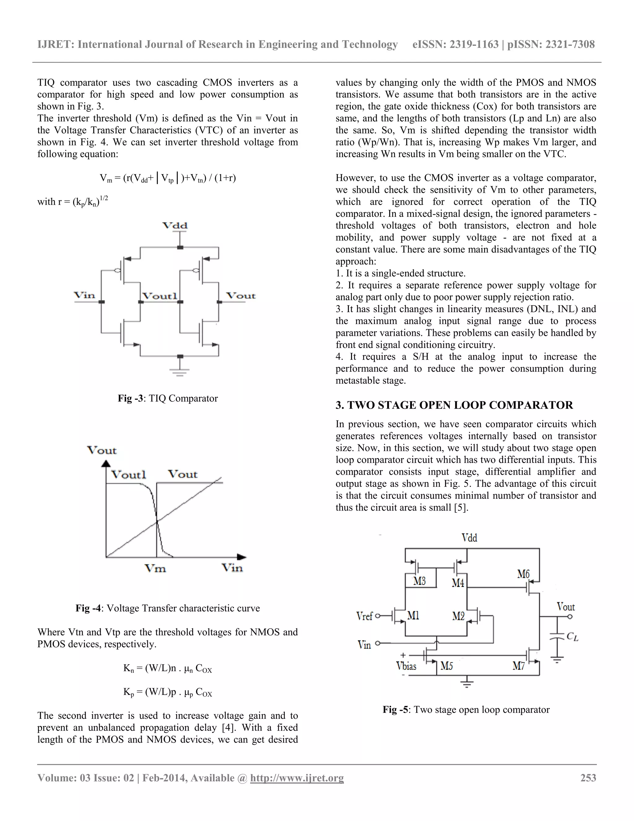 Study and implementation of comparator in cmos 50 nm technology | PDF | Computer Peripherals ...