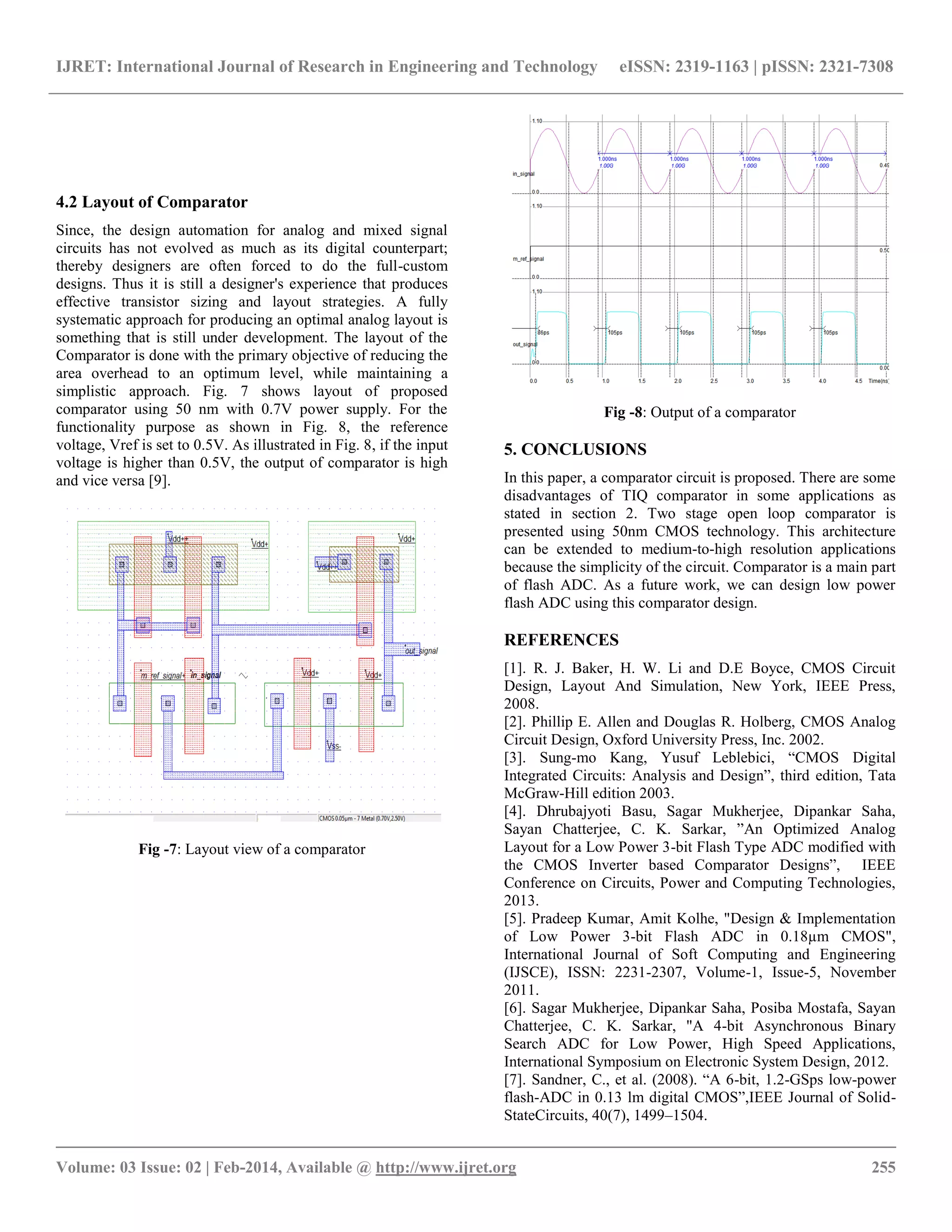Study and implementation of comparator in cmos 50 nm technology | PDF | Computer Peripherals ...