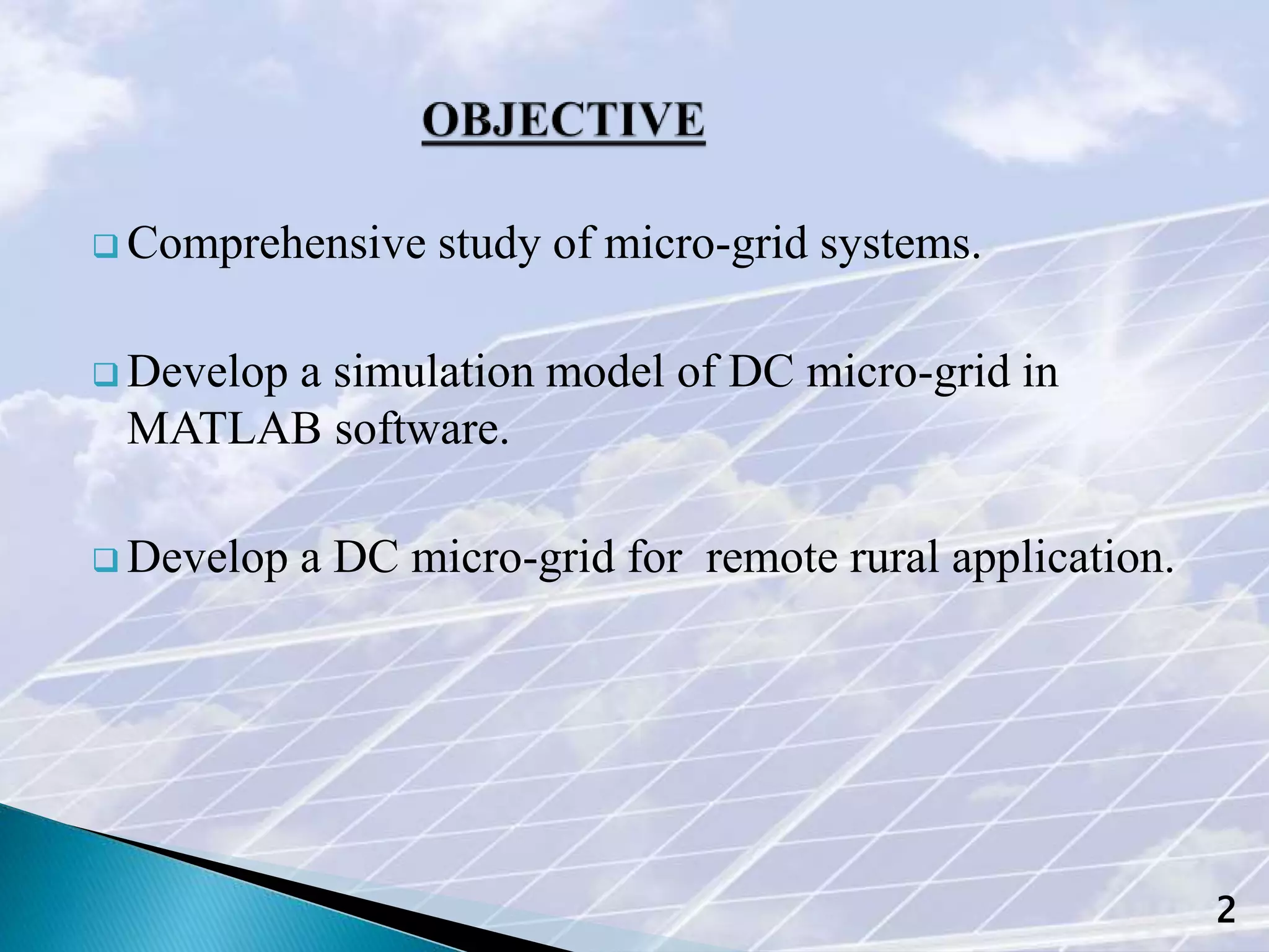 Study and realization of dc micro-grid for remote areas. | PPTX
