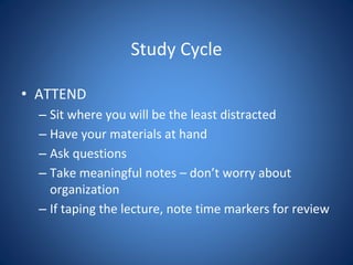 STUDY STRATEGIES & TIME MANAGEMENT Katherine LeRoy | PPTX