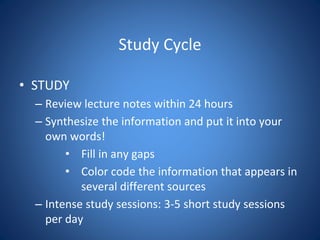 STUDY STRATEGIES & TIME MANAGEMENT Katherine LeRoy | PPT