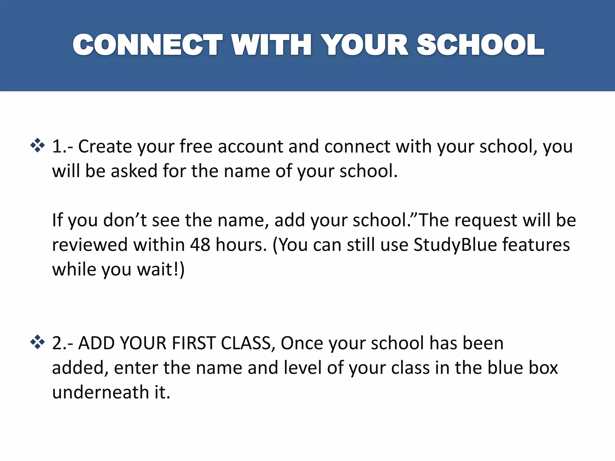 Studyblue Teacher Guide | PPTX