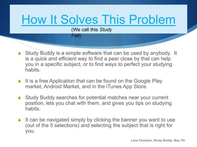 Study Buddy App Idea | PPTX | Educational Assessment | Education
