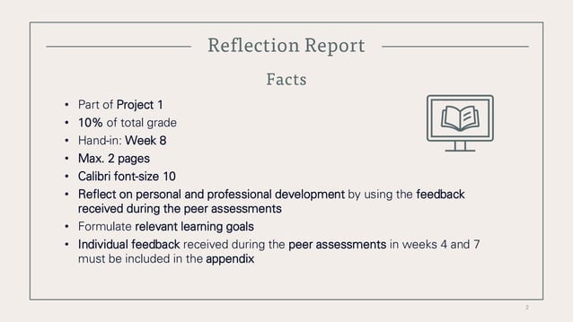 How to write self reflection after finishing a project | PDF