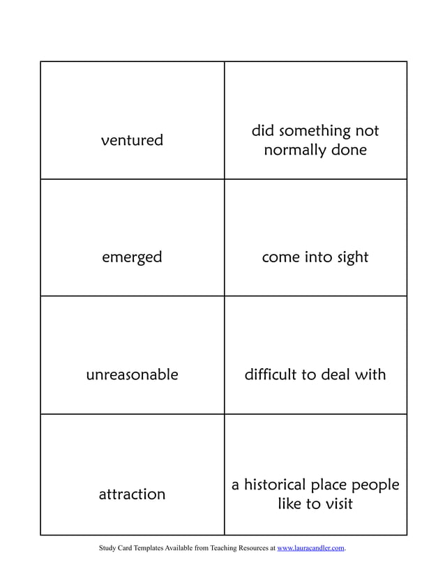 Study cards the gri gri tree | DOC