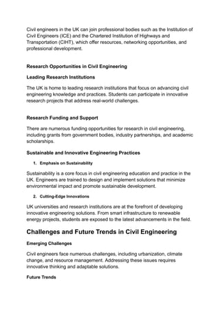 Best place Study Civil Engineering in the UK | PDF