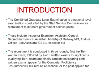 SCC-CGL Tier I Examination | PPTX