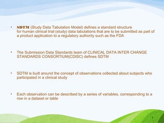 Study data tabulation model | PPT