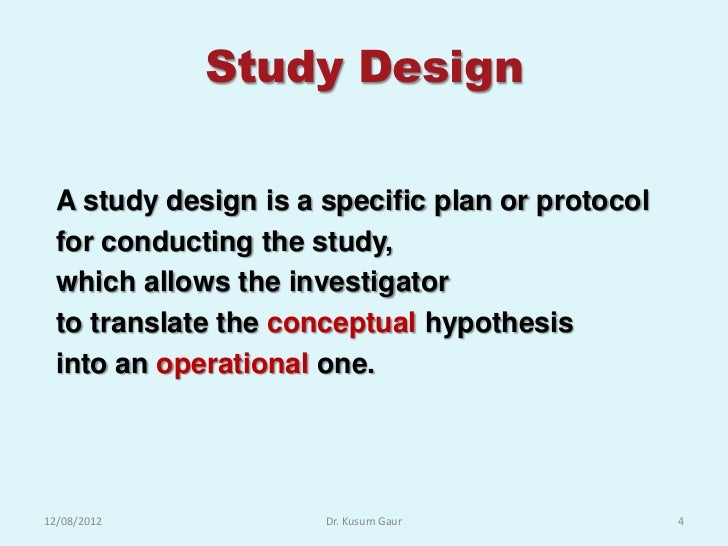 Study design in research