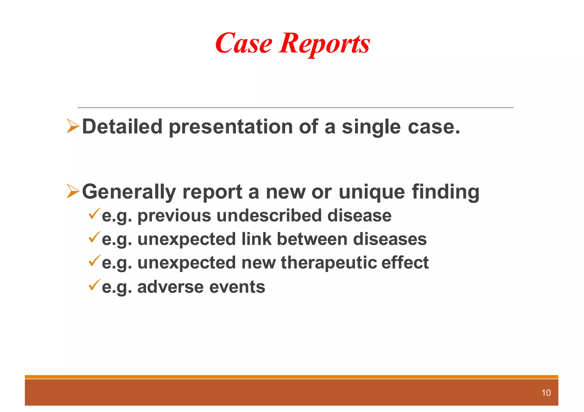 Study designs, Epidemiological study design, Types of studies | PDF