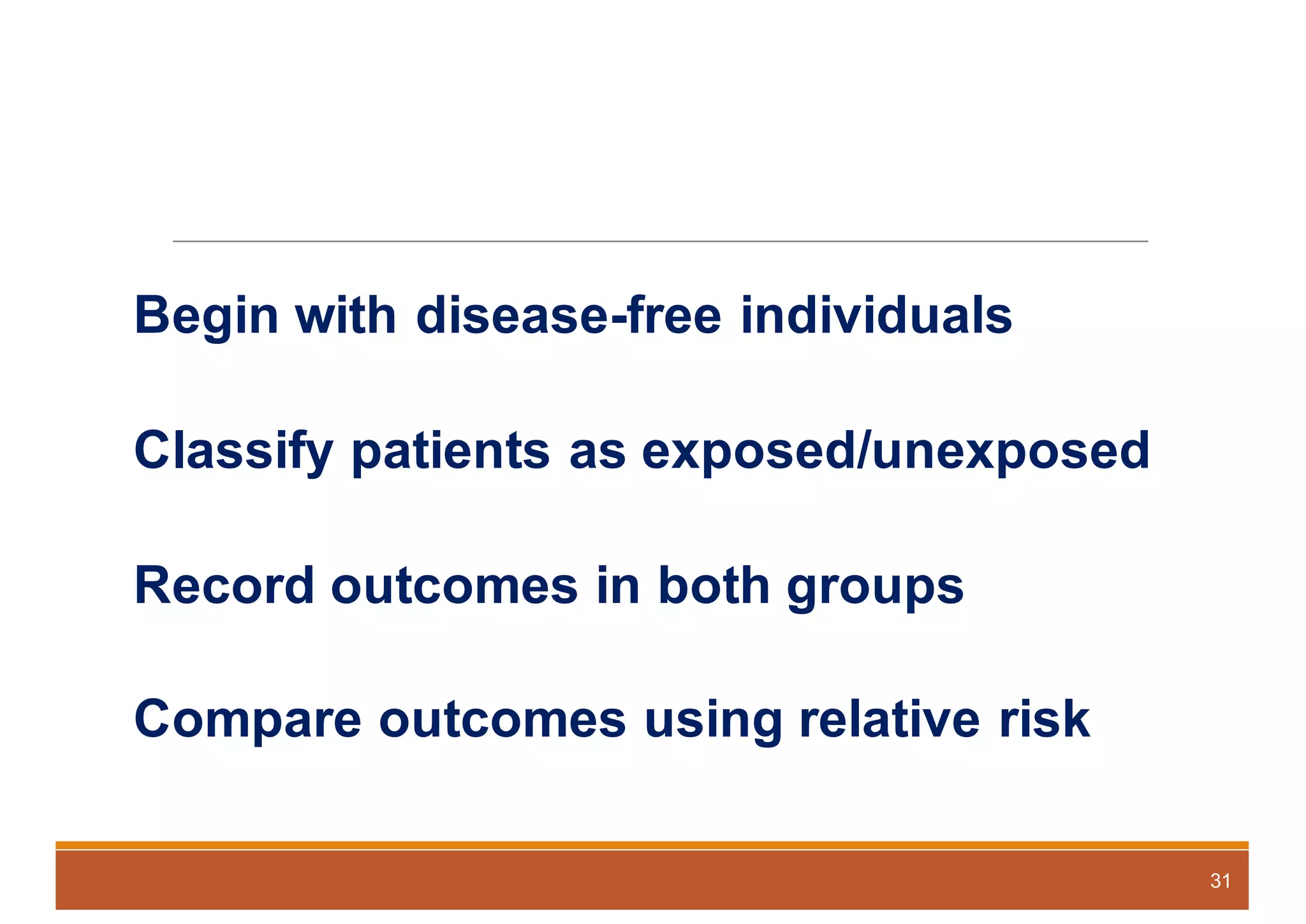 Study designs, Epidemiological study design, Types of studies | PDF