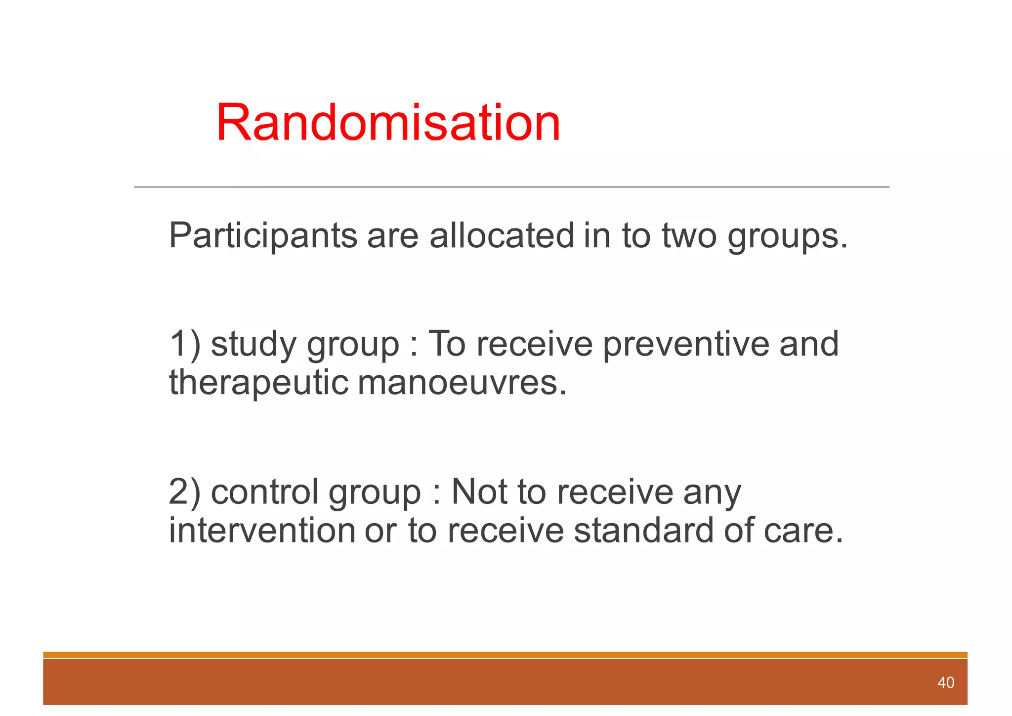 Study designs, Epidemiological study design, Types of studies | PDF
