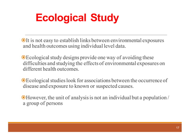 Study designs, Epidemiological study design, Types of studies | PDF