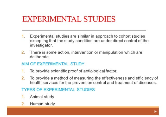 Study designs, Epidemiological study design, Types of studies | PDF