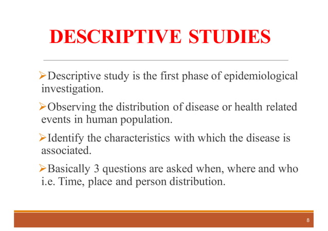 Study designs, Epidemiological study design, Types of studies | PDF