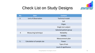 Study designs in oncology | PPT