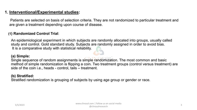 Study Designs in Clinical Trials - An Overview | PPTX | Pharmaceutical ...