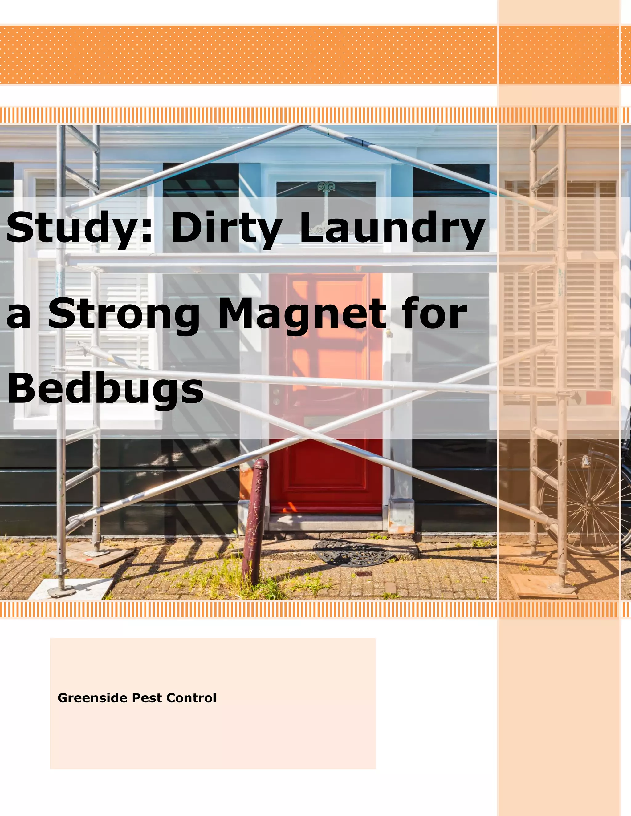 Study: dirty laundry a strong magnet for bedbugs | PDF