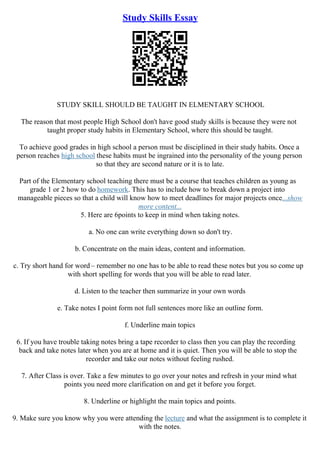 Study Essay | PDF