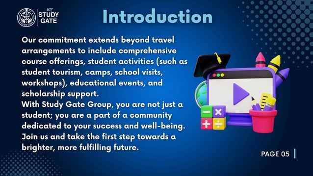 Study Gate Group company profile for studying abroad | PPT